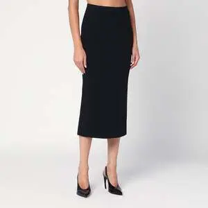 Givenchy Midi Skirt With Back Pleats - Black