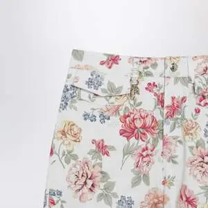 Chloé Cotton Floral Print Shorts