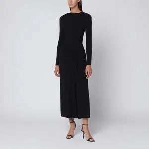 Simkhai Ferrera Draped Jersey Midi Dress - Black
