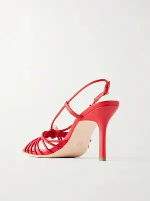 LOEFFLER RANDALL Mareka 90 Embellished Leather Sandals - Red