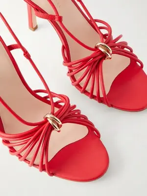 LOEFFLER RANDALL Mareka 90 Embellished Leather Sandals - Red