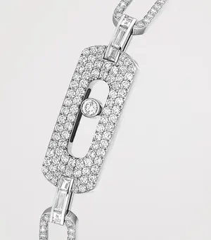 Messika Move Link White Gold And Diamond Pavé Chain Bracelet