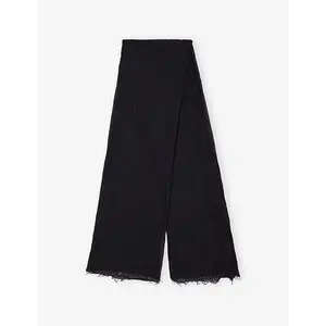 Rick Owens Giglio Wool And Cashmere Scarf - Black