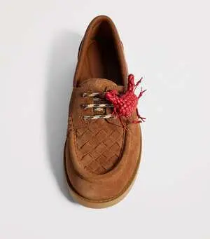 Bottega Veneta Suede Piere Boat Shoes