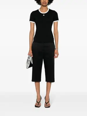 COURREGES Logo Cotton T-shirt