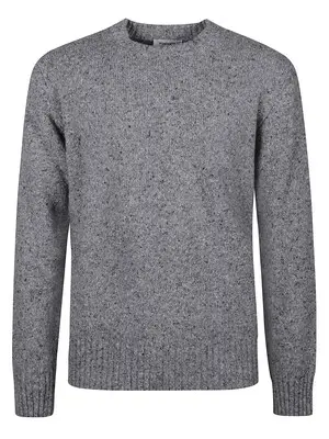 KANGRA Fine Wool Round Neck Sweater - Grey