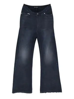 Balenciaga Curved Denim Jeans - Blue