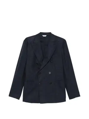 Boglioli Wool Double-breasted Jacket - Blue