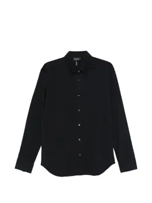 Emporio Armani Logo Cotton Shirt - Blue