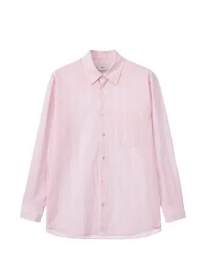 DUNST Striped Cotton Shirt - Pink