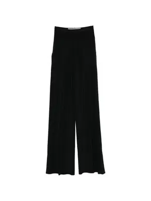 Rick Owens Silk Blend Trousers - Black