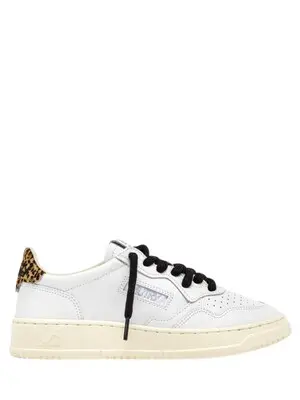 AUTRY Medalist Low Sneakers With Leopard Print Heel Detail - Multi