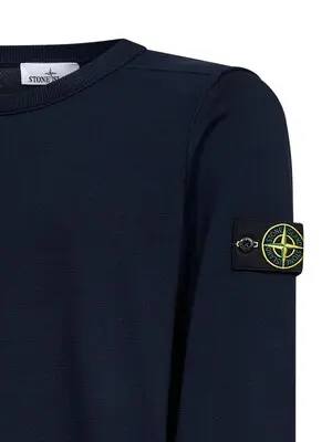 Stone Island Cotton Crewneck Sweater - Blue