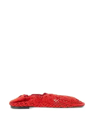 ODISSI Iris Ballet Flats - Red