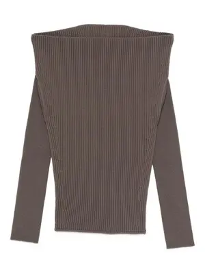 Rick Owens Wool Off-shoulder Sweater