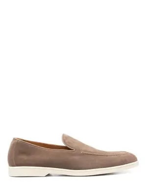 DOUCAL'S Suede Moc Toe Loafers - Brown