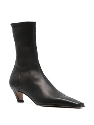 Khaite Arizona Leather Ankle Boots