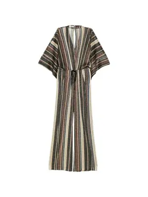 SIYU Striped V-neck Jumpsuit - Multi