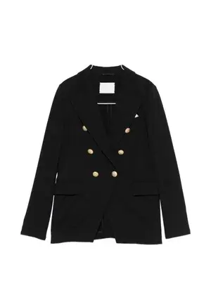 CIRCOLO 1901 Circolo 1901 Double-Breasted Cotton Jacket Black