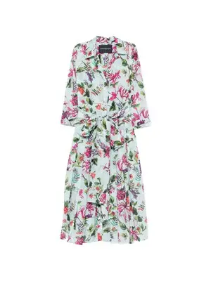 Samantha Sung Audrey Printed Cotton Midi Dress - Multi
