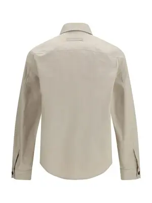 Zegna Long Sleeve Cotton Shirt Jacket