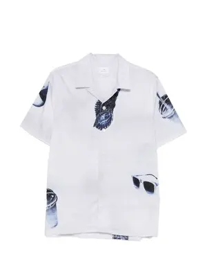 Paul Smith Sunbleached Snaps Cotton Shirt - Grey