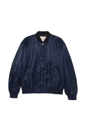 Valentino Garavani Vgold Nylon Bomber Jacket - Blue