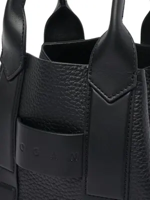 Hogan Script Small Leather Tote Bag