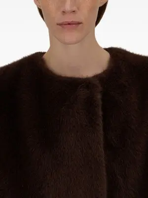Herno Faux Fur Vest - Brown