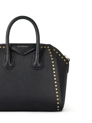 Givenchy Antigona Mini Leather Handbag With Gold-tone Studs