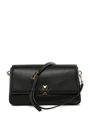 Tory Burch Charlie Leather Shoulder Bag - Black