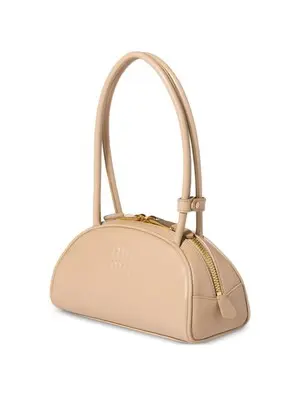Miu Miu Beau Small Leather Handbag - Beige
