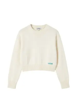Loewe Logo Wool Sweater - Beige