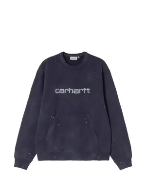 Carhartt Work In Progress Logo Cotton Sweatshirt - Blue