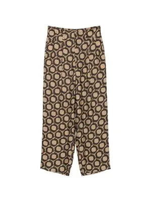 Emporio Armani Printed Wide-leg Trousers - Multi
