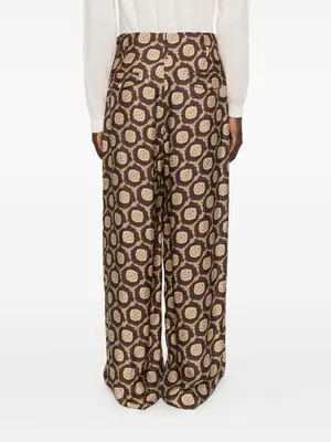 Emporio Armani Printed Wide-leg Trousers