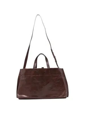 LIHANN GEORGE Elli Leather Tote Bag - Red