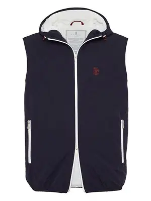Brunello Cucinelli Sleeveless Water-resistant Vest - Blue