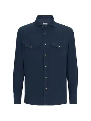 Brunello Cucinelli Cotton Shirt - Blue