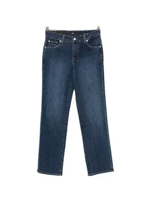 7 For All Mankind Calie Straight Denim Jeans - Blue