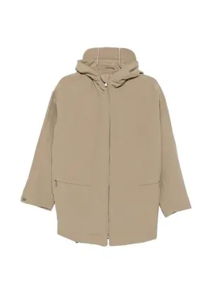 Emporio Armani Cotton Blend Blouson Jacket - Beige