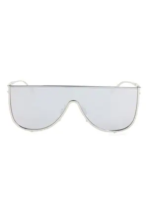 Alaïa Oversized Shield Sunglasses - Silver