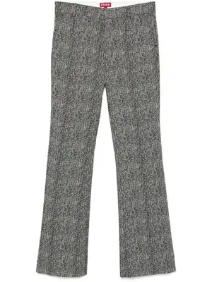 Staud Kat Herringbone Slub Texture Trousers - Multi
