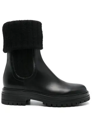 GIANVITO ROSSI Leather Chelsea Boots - Black