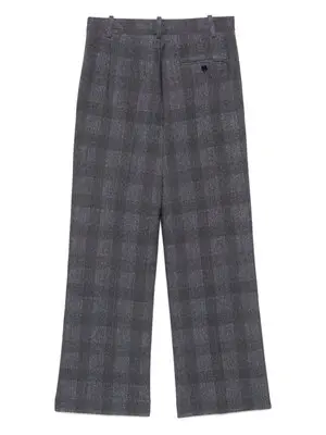 CIRCOLO 1901 Check Pattern Cotton Blend Jersey Trousers