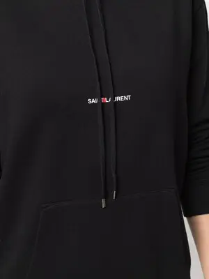 Saint Laurent Logo Cotton Hoodie