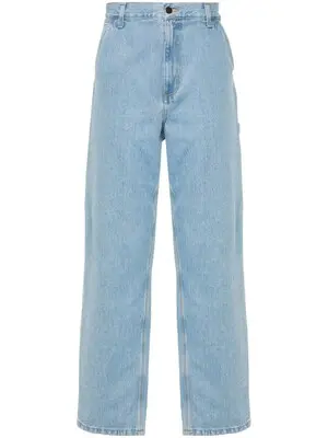 Carhartt Work In Progress Single Knee Cotton Pants - Blue
