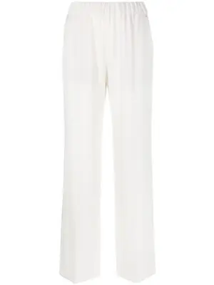 Alberto Biani Cady Elasticated Trousers - White