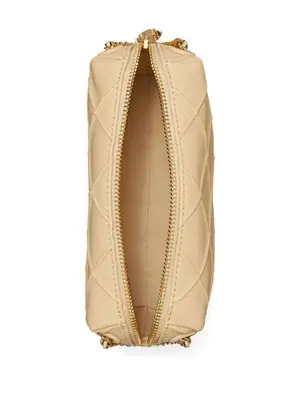 Tory Burch Fleming Leather Quilted Crossbody Bag - White
