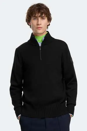 Canada Goose Rosseau Quarter Zip Merino Wool Sweater - Black